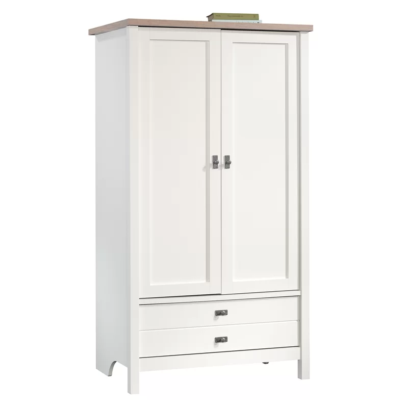 Myrasol Soft White Wood Armoire Patticake Wagner